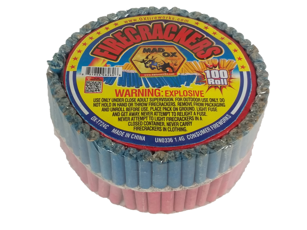 Color Paper Firecrackers 100 Roll - RKM Fireworks Co.