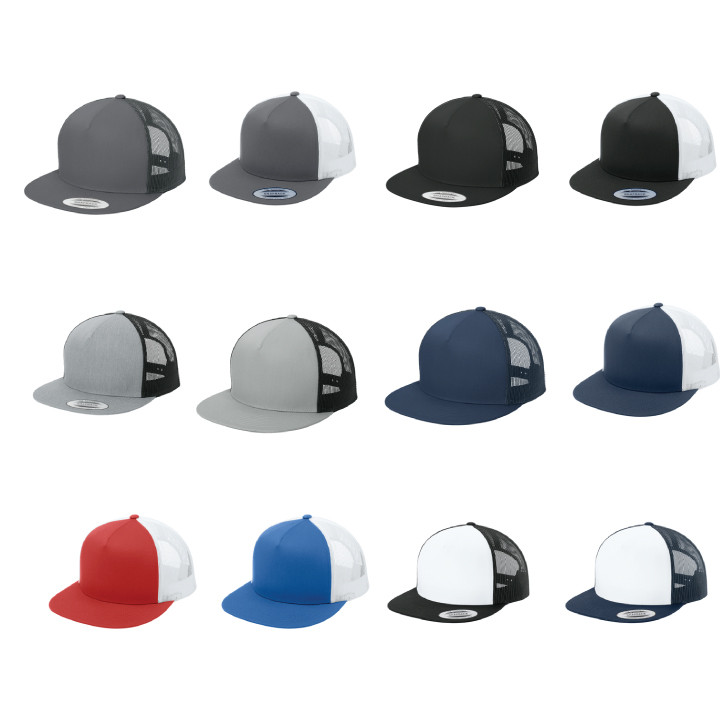 Sport-Tek® YP Classics® 5-Panel Classic Trucker Mesh Back Cap