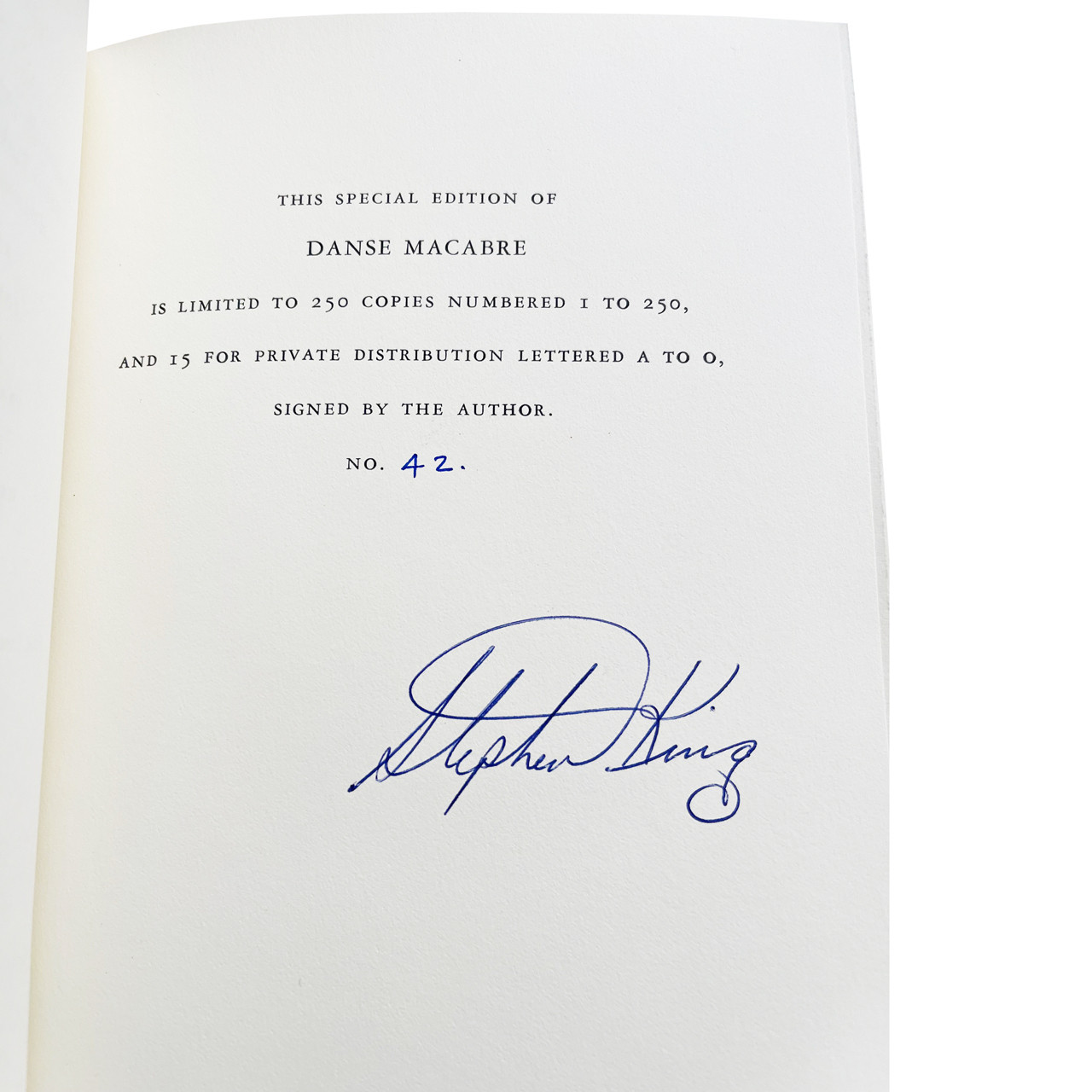 Stephen King "Danse Macabre" Slipcased Signed Limited Edition, First ...