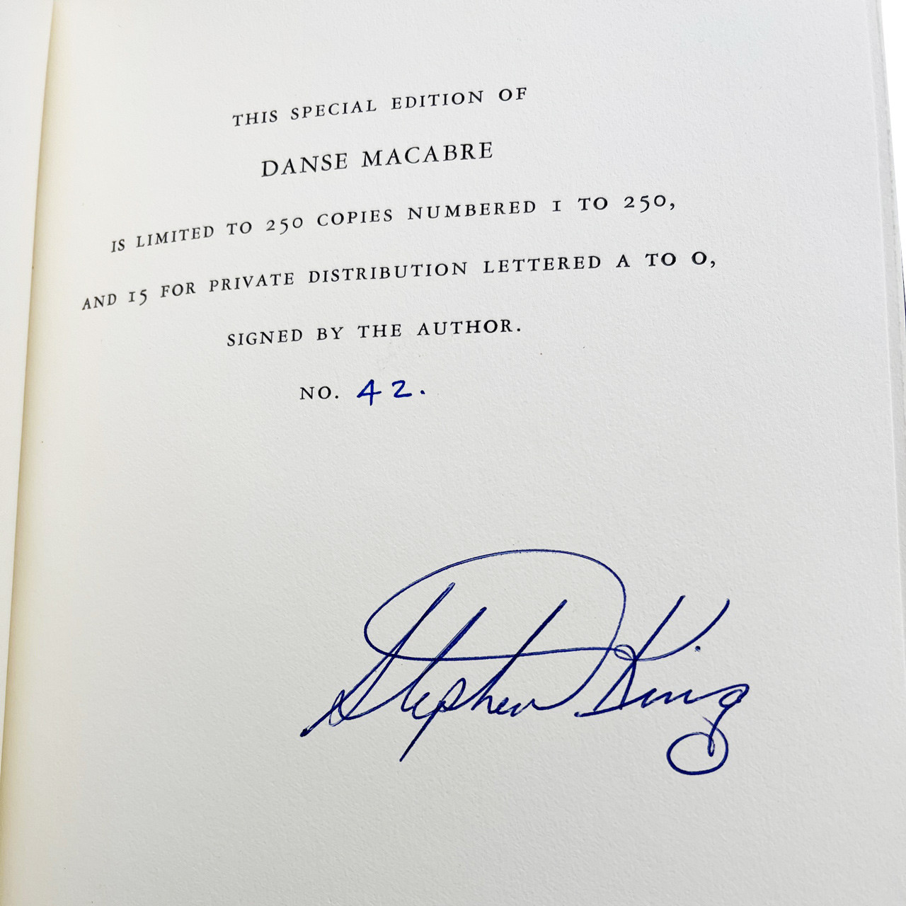 Stephen King "Danse Macabre" Slipcased Signed Limited Edition, First ...
