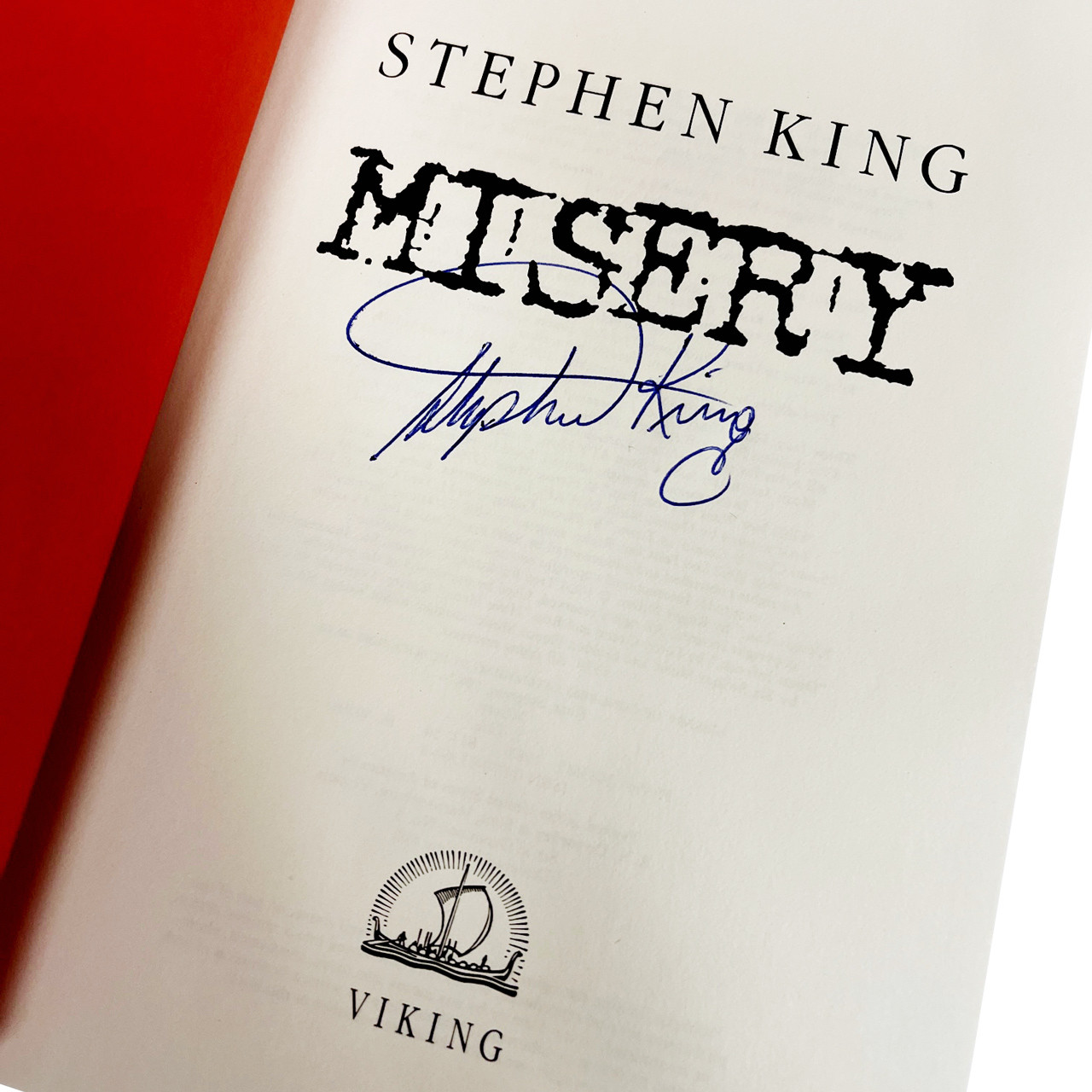 Stephen King "Misery" Slipcased Signed First Edition, First Printing