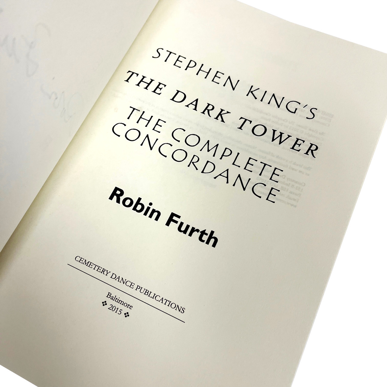 Robin Furth "Stephen King's The Dark Tower: The Complete Concordance ...