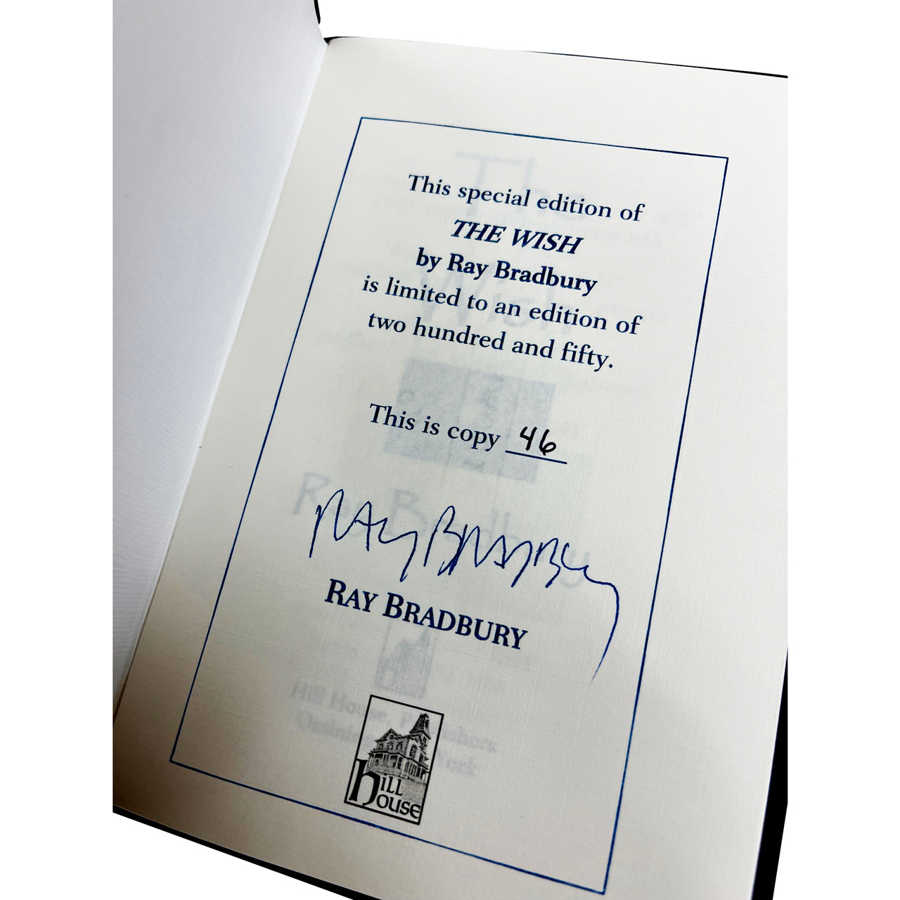 Ray Bradbury "The Wish" Signed Limited Edition No. 46 of 250