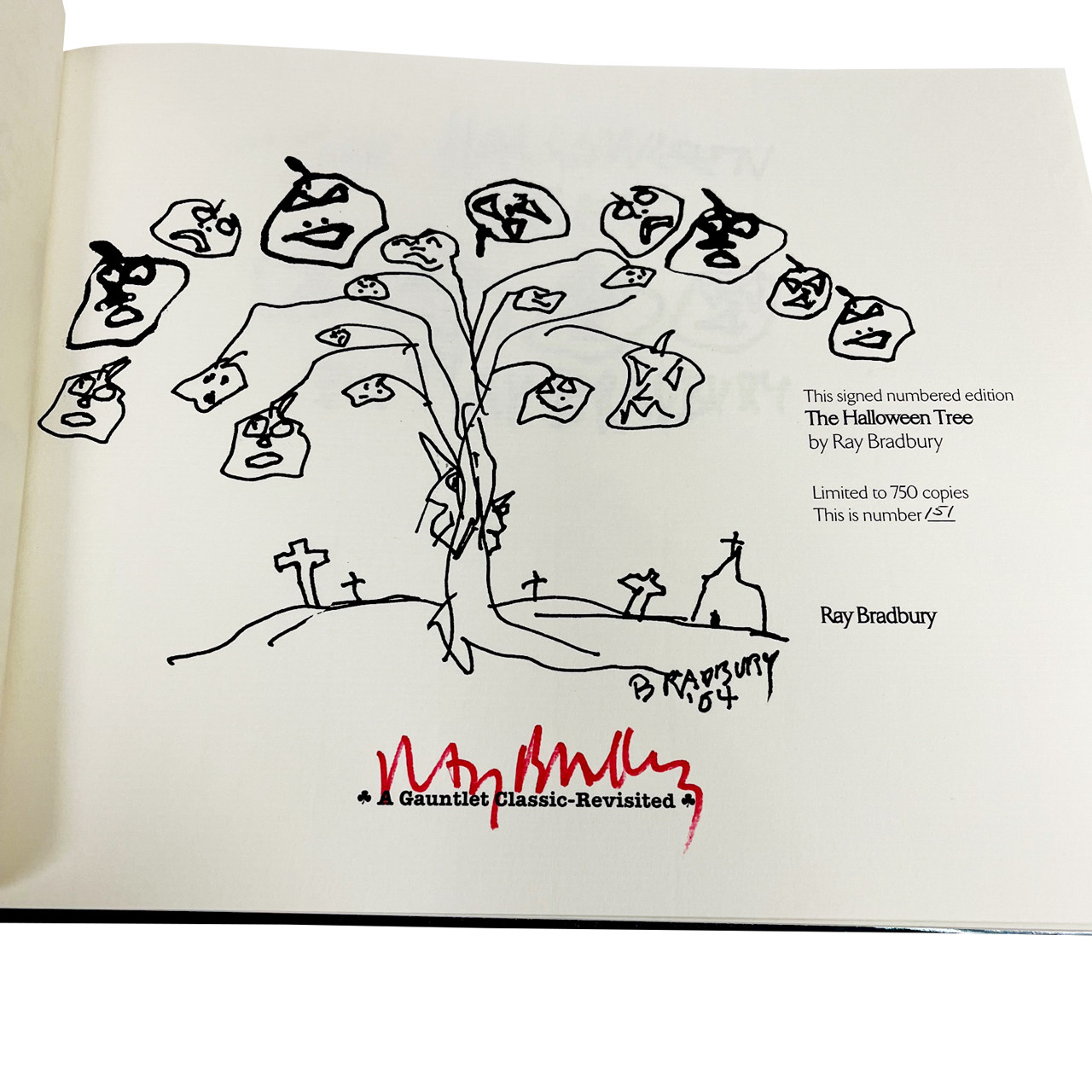 Ray Bradbury "The Halloween Tree" Slipcased Signed Limited Edition No ...