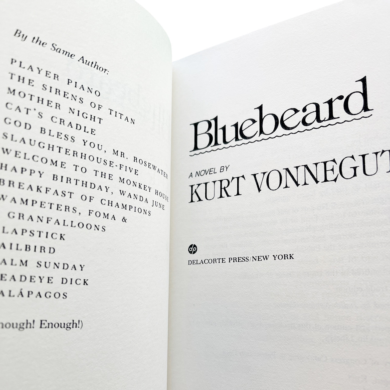 Kurt Vonnegut "Bluebeard" Signed First Edition/ First Printing w/COA