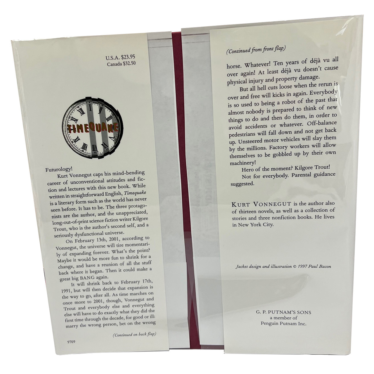 Kurt Vonnegut "Timequake" Signed First Edition, First Printing w/COA
