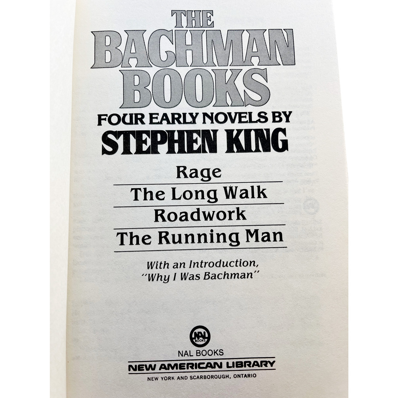 Stephen King (writing as Richard Bachman) "The Bachman Books" Signed ...