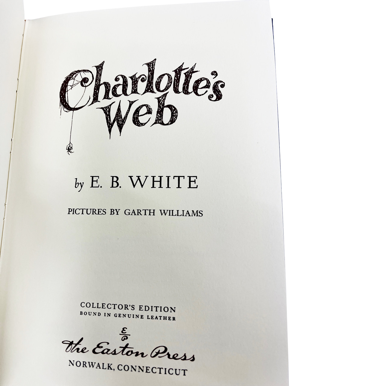 E. B. White "Charlotte's Web" Leather Bound Collector's Edition, Deluxe ...