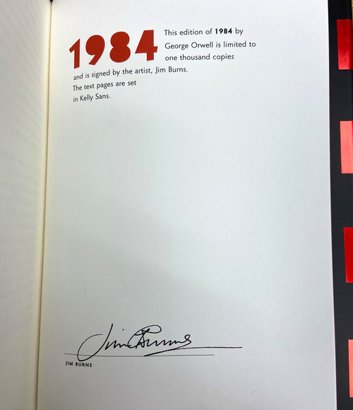 George Orwell "1984" Signed Artist Edition, Limited Edition of 1,000 ...