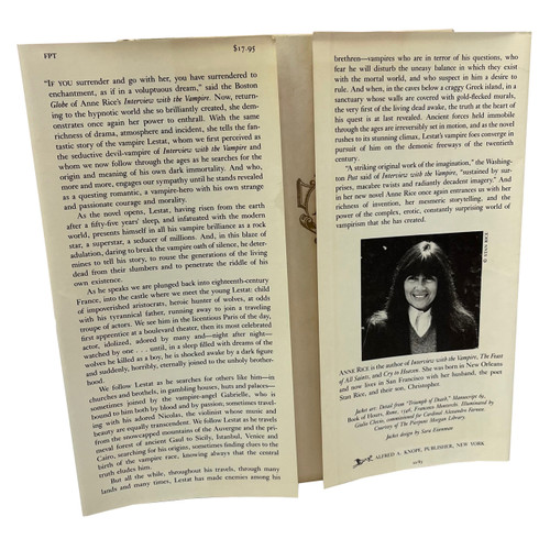 Anne Rice, The Vampire Chronicles Trilogy "Interview With The Vampire ...