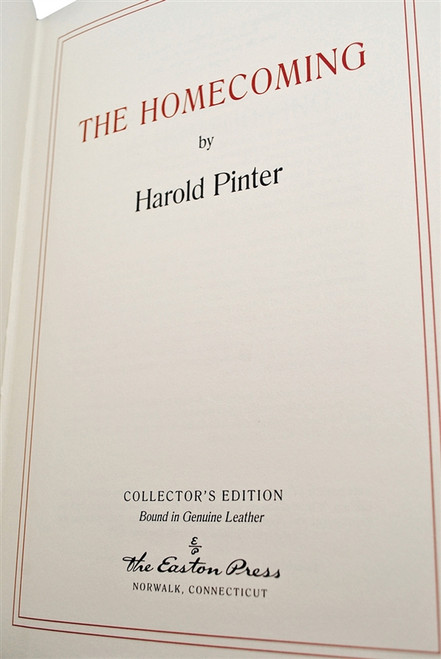 Harold Pinter "The Homecoming" Signed First Edition w/COA [Sealed]