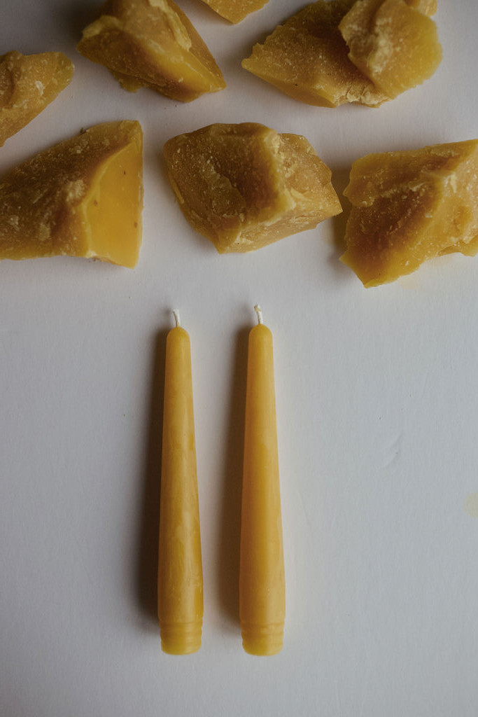 6" Taper Beeswax Candles - 2pk - Tonn's Honey