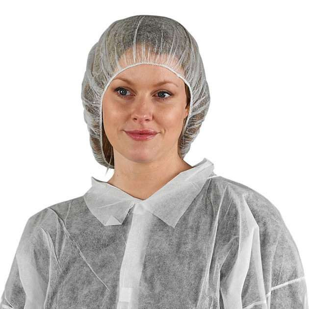 ComfortSafe 24" White Bouffant Caps | FDA Compliant | 1000ct Case
