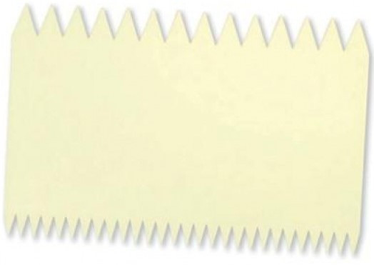 Plastic Comb Scraper - Cream