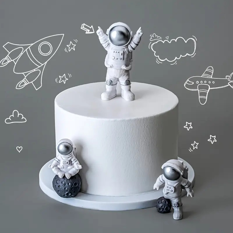 Astronaut Cake Toppers - 3pc - Bake and Deco Warehouse