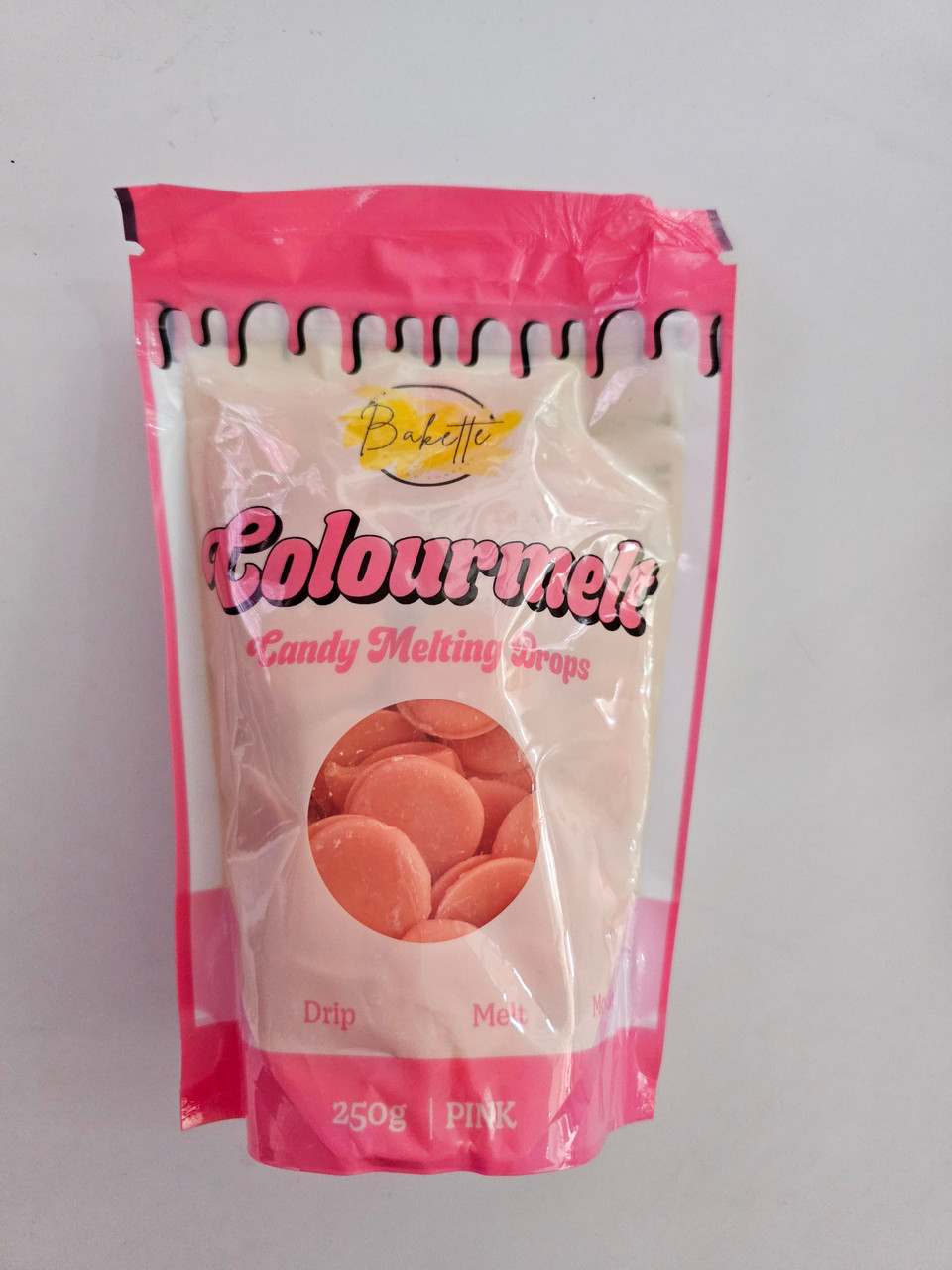 Bakette Colourmelt Pink - 250g - Bake and Deco Warehouse