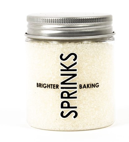 WHITE Sanding Sugar (80g) - by Sprinks - Bake and Deco Warehouse