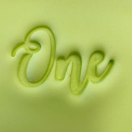 'One' Embosser Large Fancy Font