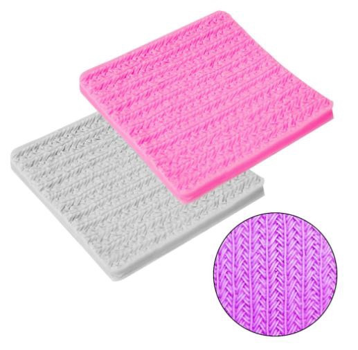 knitted Weave Silicone Mold Pattern