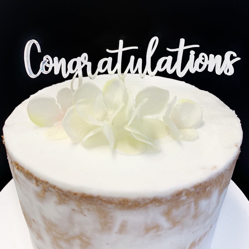 Custom Cake Topper | Acrylic Cake Topper | Congratulations Cake Topper