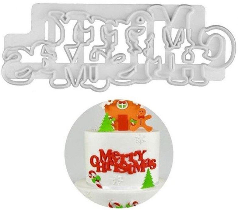Christmas Cookie Cutter | Christmas Fondant Cutter | Merry Christmas ...