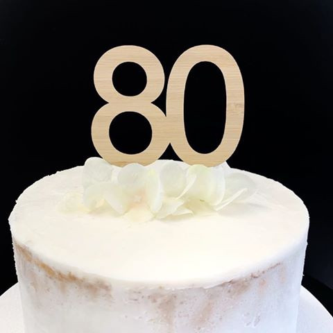 Eighty Cake Topper | Bamboo Cake Topper | Birthday Cake Topper