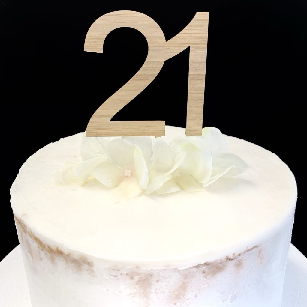 | Twenty One Cake Topper | Bamboo Cake Topper | Birthday Cake Topper ...