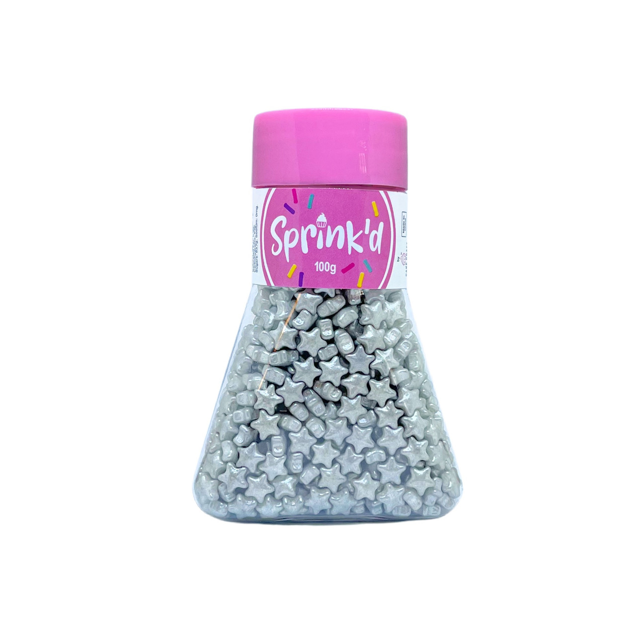 Edible Silver Stars Cake Sprinkles