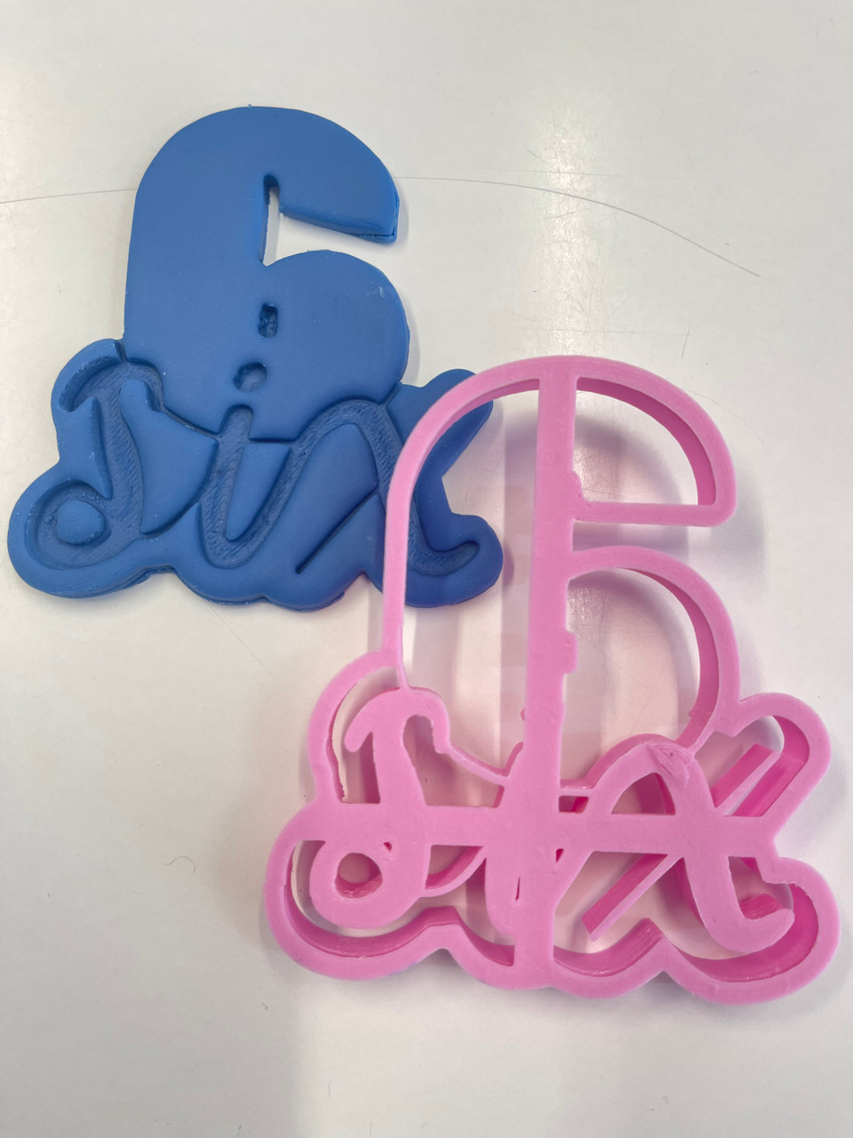 Number Six Cookie Cutter and Embosser