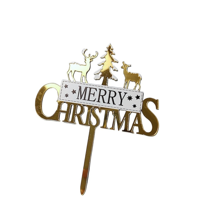 Acrylic Cake Topper | Bold Merry Christmas