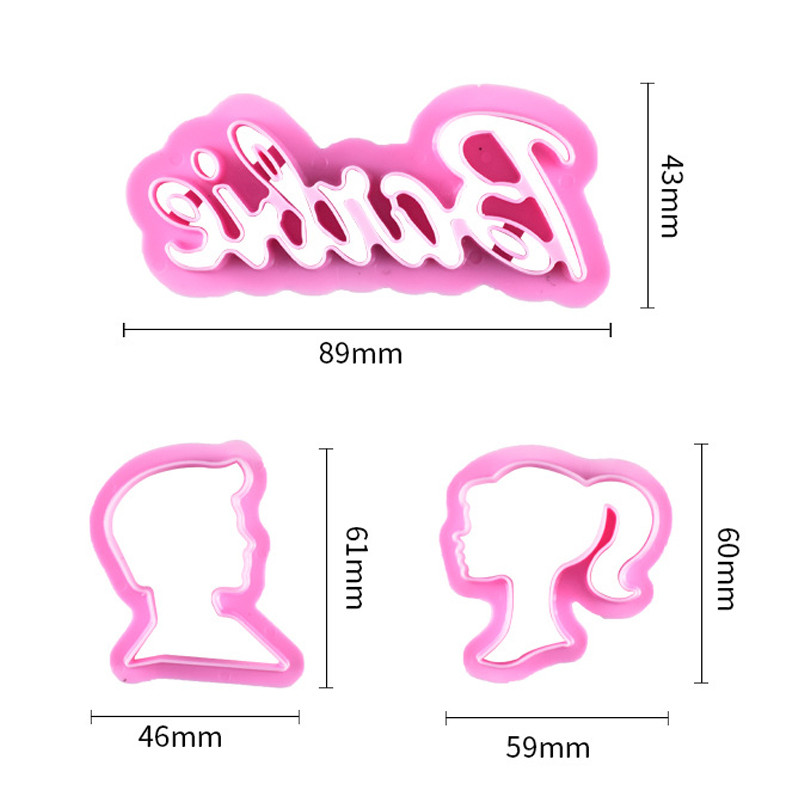 Plastic Cutter Set | Barbie 3pc