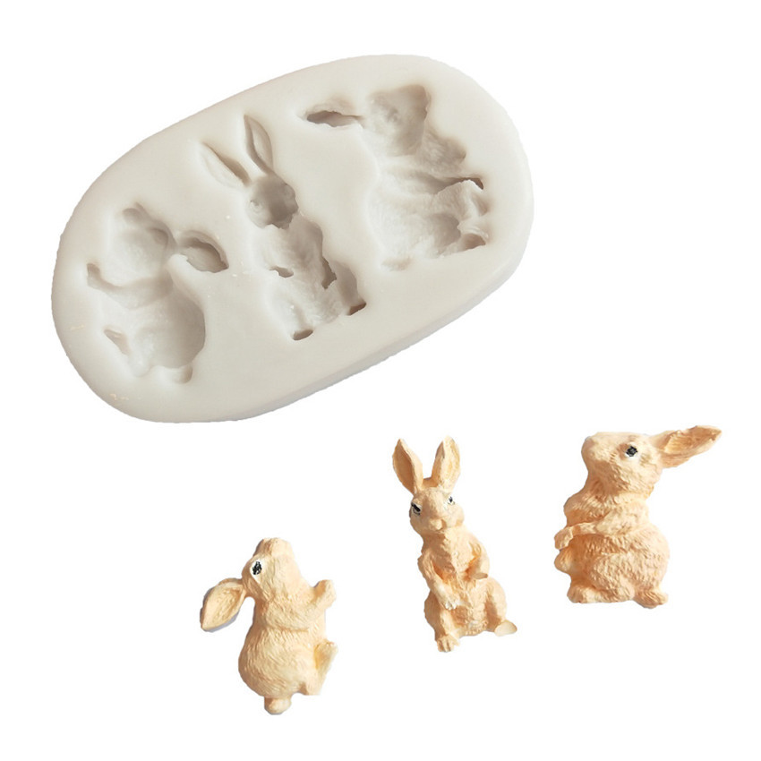 Rabbit 3 Cavity Silicone Mold