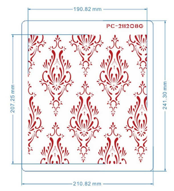 Cake Stencil - Simple Damask