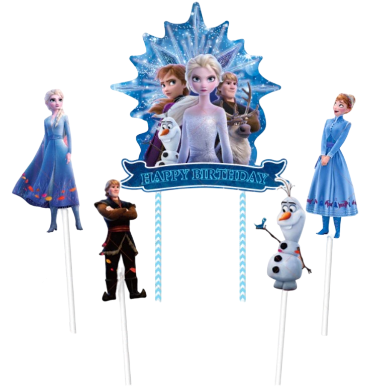Cake Topper - Frozen 2 'Happy Birthday' 5pc