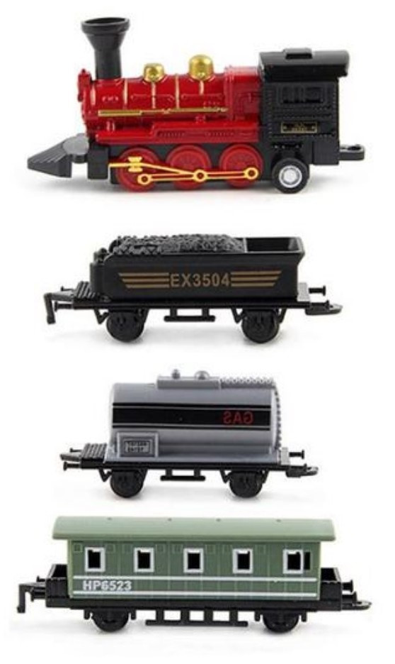 Cake Topper - Steam Train 4pc Red