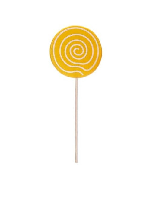 Large Lollipop | Yellow Swirl 1pc