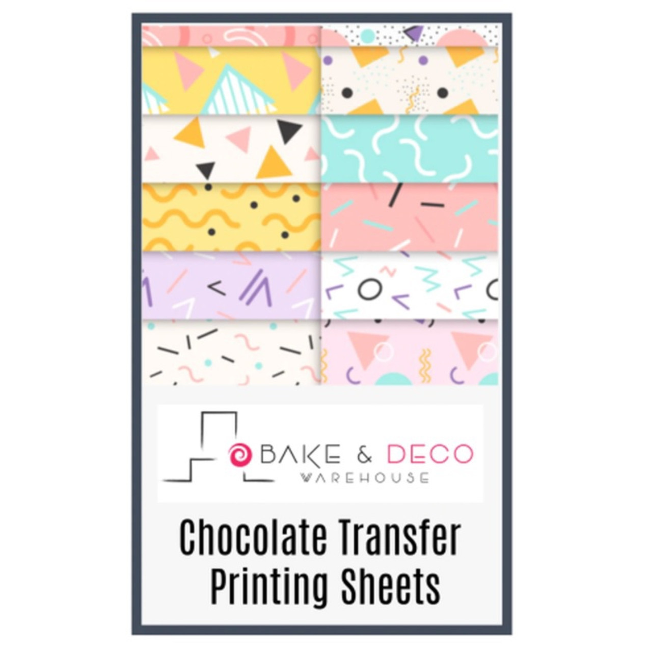 BLANK Chocolate Transfer Sheets 25 pack