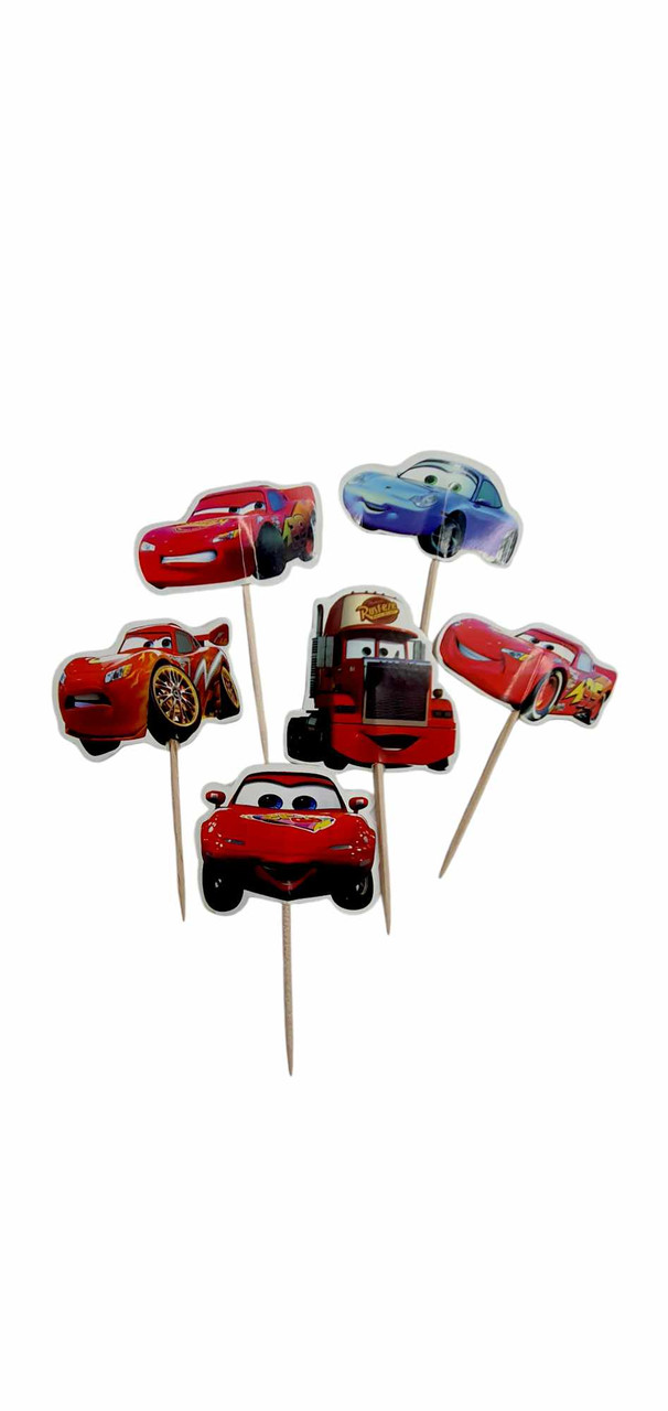 12 piece disney cars cupcake toppers - Bake and Deco Warehouse