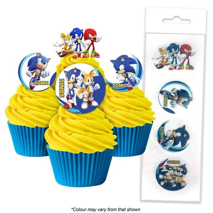 Sonic the Hedgehog Edible Cupcake Toppers
