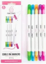 Neon Edible Markers- 5 Pcs - Cake Craft - Bake and Deco Warehouse