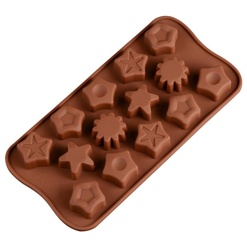 Assorted Stars 15 Cavity Chocolate Mold