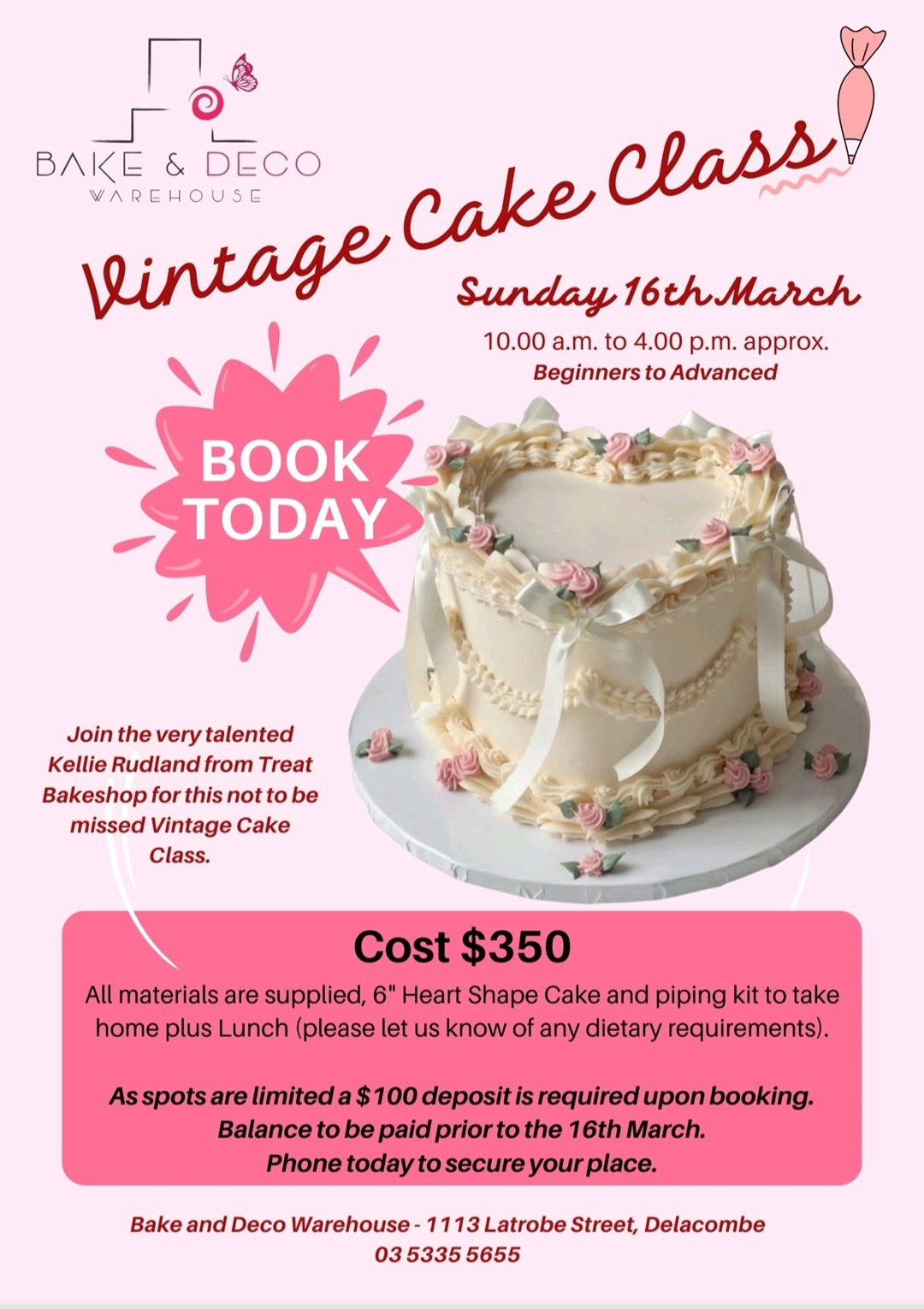 Bake and Deco Cake Classes