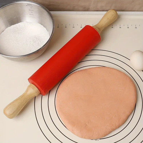 Silicone Rolling Pin - Red - Bake and Deco Warehouse