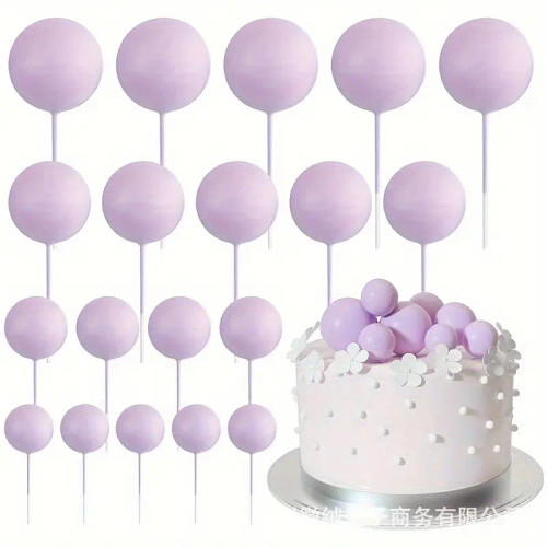 Pastel Purple Cake Topper Balls - 9pc - Bake and Deco Warehouse