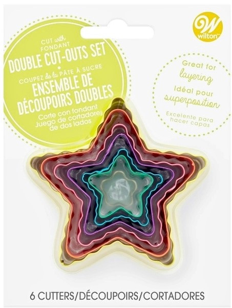 Wilton Double Cut-Outs Set - Star 6pc - Bake and Deco Warehouse