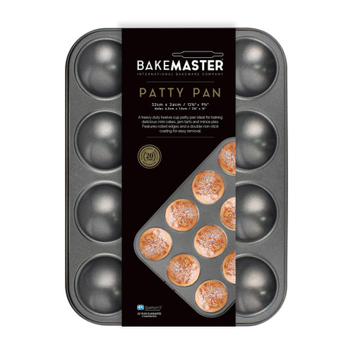 Bake Master-Patty Pans- 12 cavity - Bake and Deco Warehouse