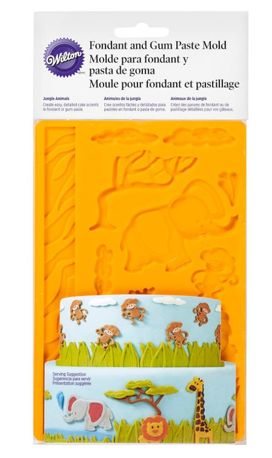 Wilton Jungle Animals Fondant and Gum Paste Mold - Bake and Deco Warehouse