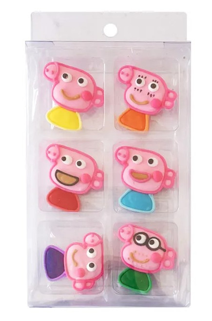 PEPPA PIG- SUGAR DECORATIONS-6 PIECE PACK - Bake and Deco Warehouse