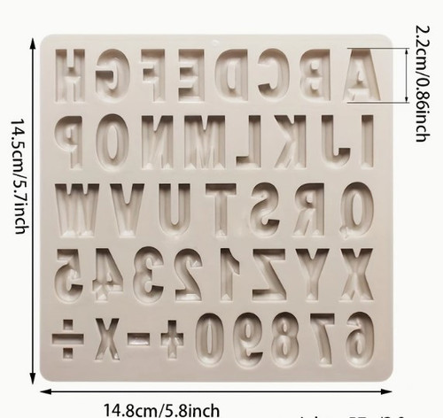 Classic Letter & Numbers Uppercase Silicone Mold - Bake and Deco Warehouse