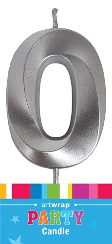 Metallic Silver Number Candles - Bake and Deco Warehouse